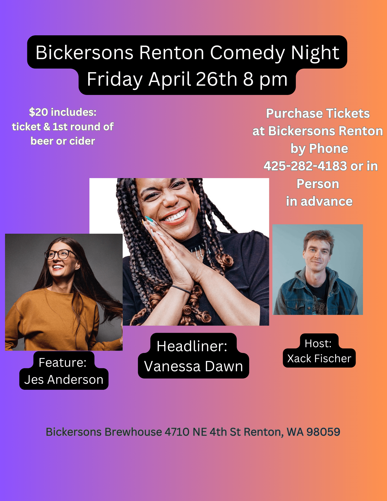 Renton Comedy Night - Bickersons Brewhouse